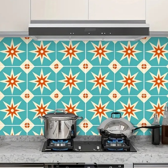 Wall Decor | Star Patterned Peel Stick Kitchen Backsplash Tiles | Poshmark